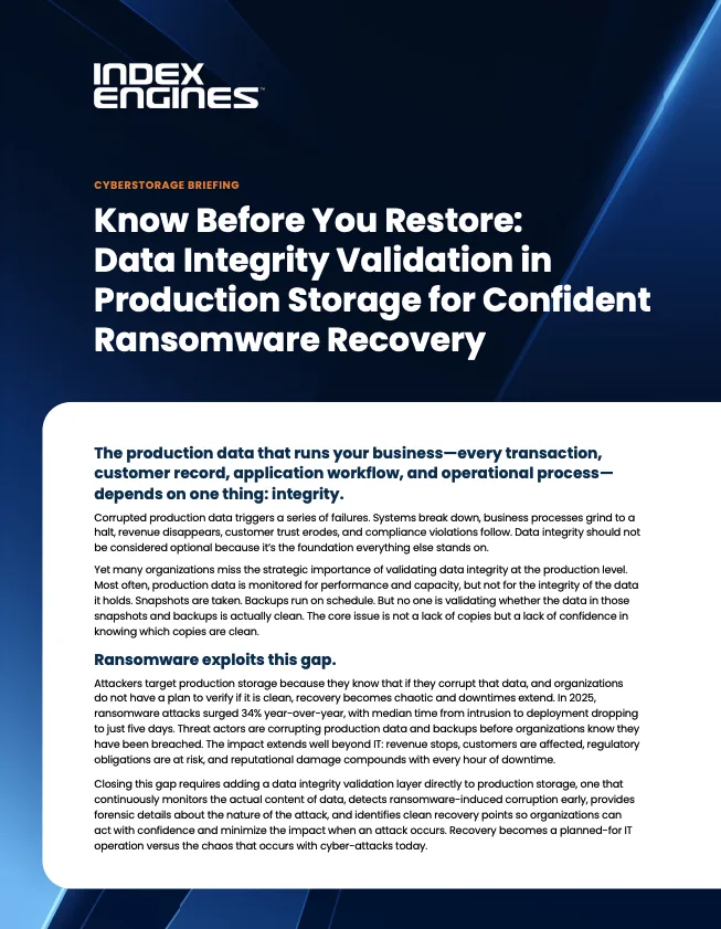 Data Integrity Validation in Production Storage for Confident ...